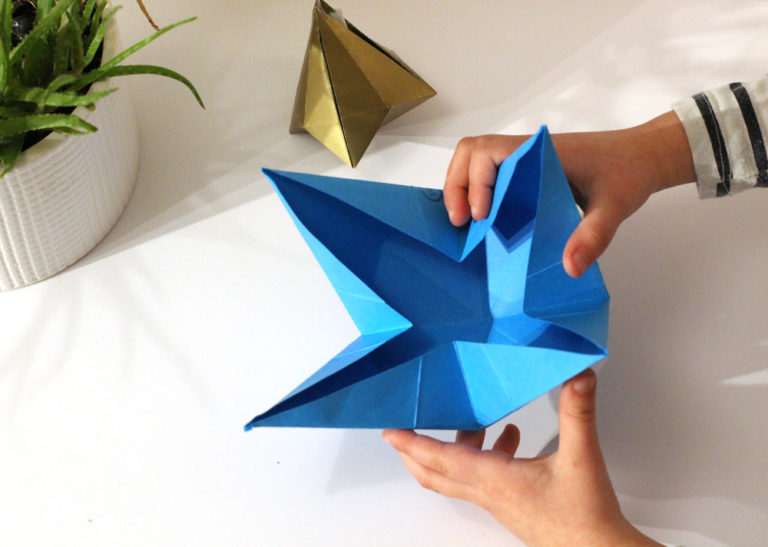 How to make a folded paper bell decoration